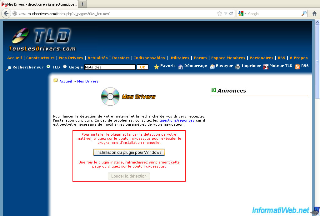 Télécharger et installer ses pilotes (drivers) - Windows - InformatiWeb